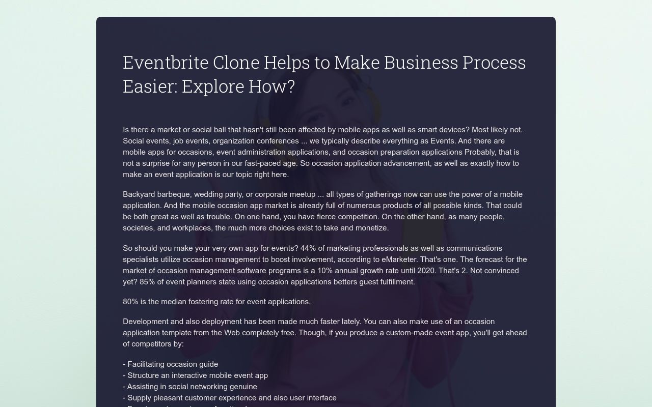 Eventbrite Clone Helps to Make Business Process Easier: Explore How?